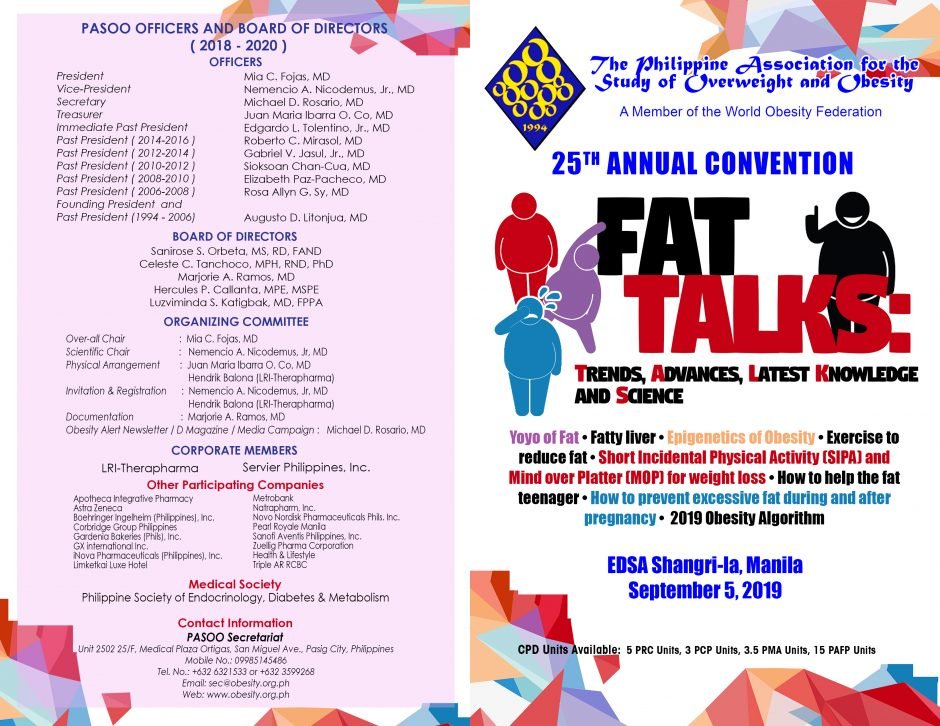 25th Annual Convention – Fat Talks: Trends, Advances, Latest Knowledge ...