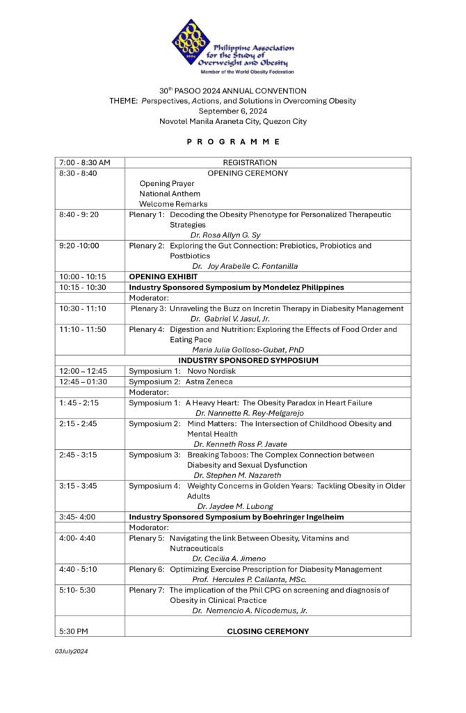 30th PASOO Annual Convention - Perspective, Actions, and Solutions in ...